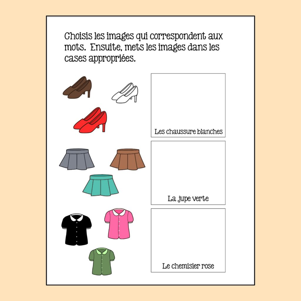 French Clothing Vocabulary Interactive Notebook and Google Drive ...