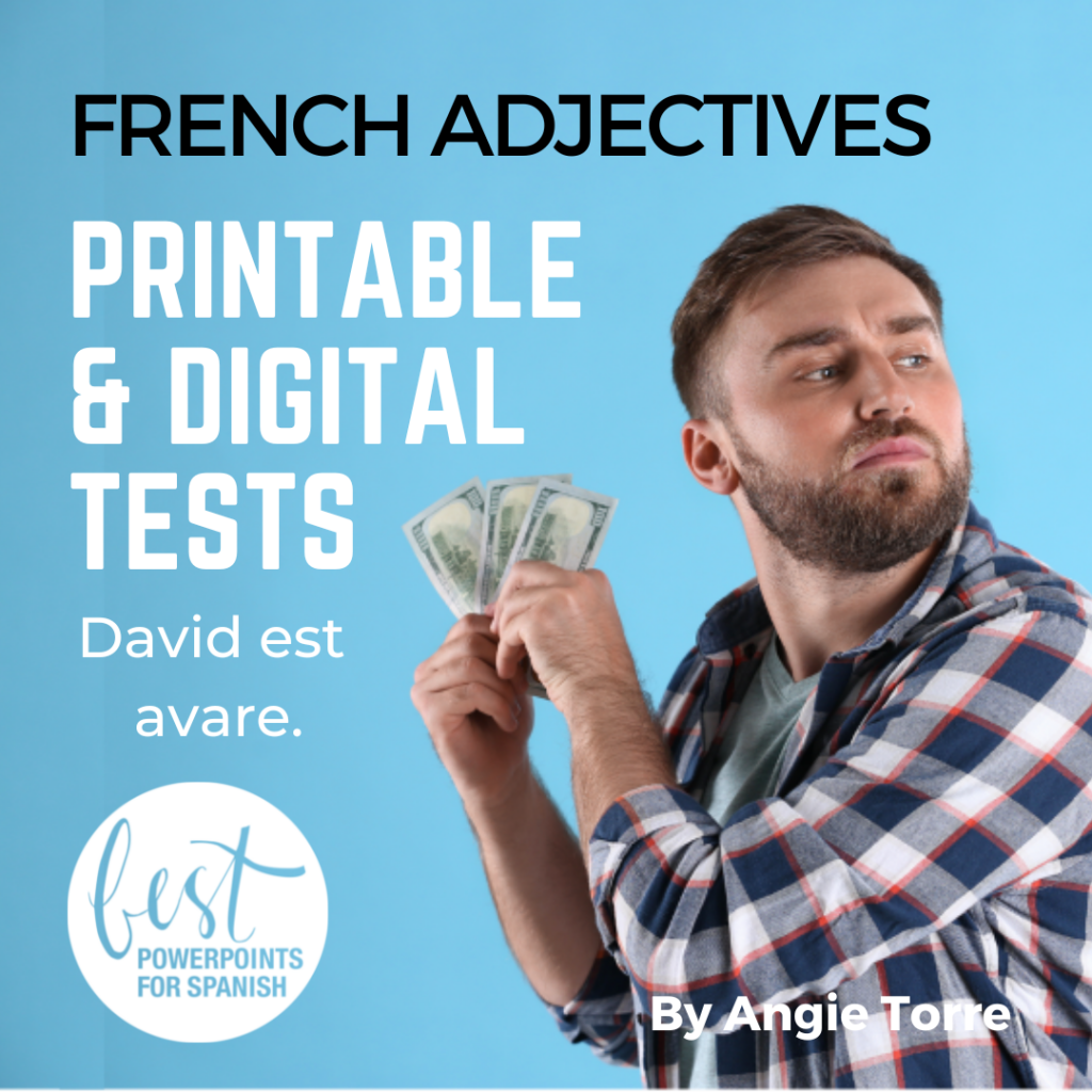 French Adjectives Activities: Les adjectifs Print and Digital - Best ...