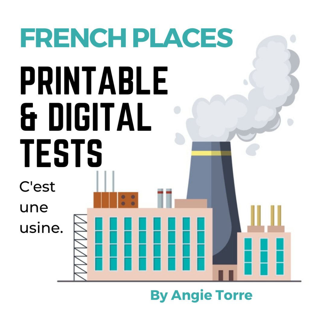 French Places in the City and Prepositions Print and Digital Tests En ...