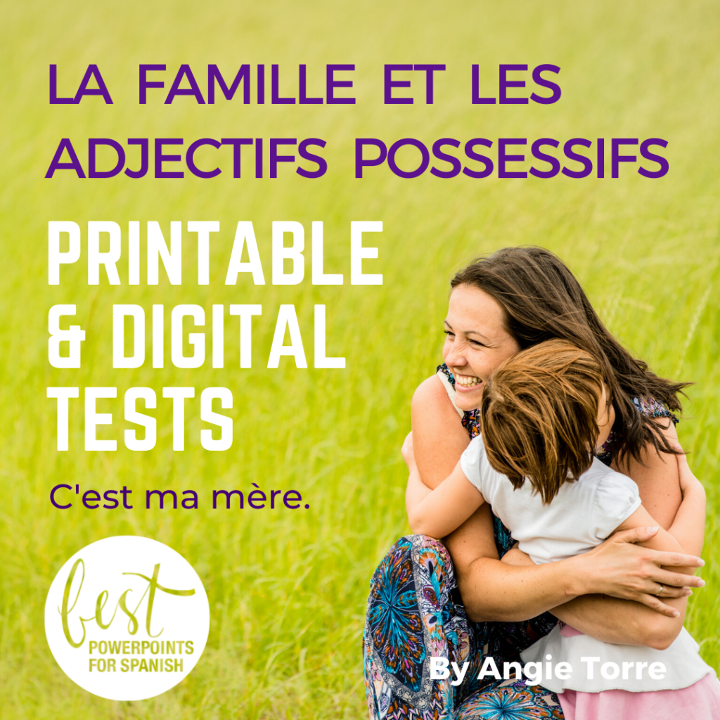 La famille French Family and Possessive Adjectives Digital and ...