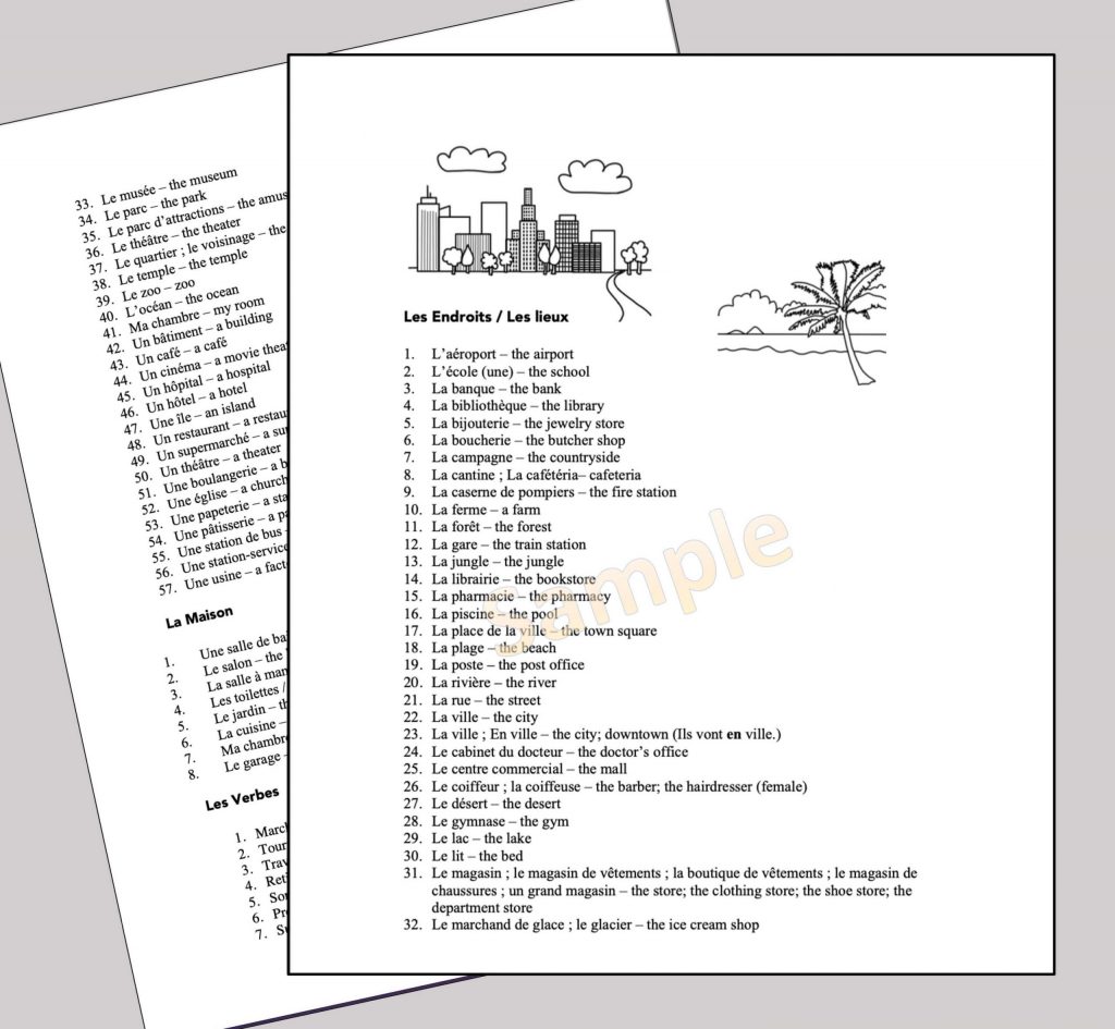The French Verb Aller and Places Vocabulary Paired and Speaking ...