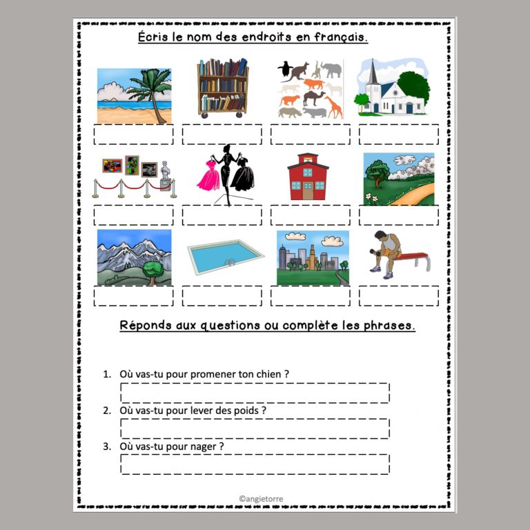 Places in French Interactive Notebook and Practice Activities - Best ...