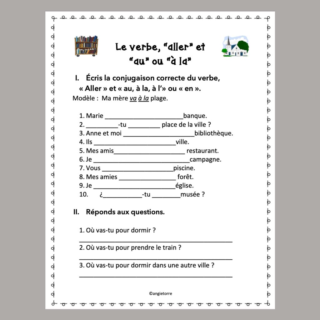 Places in French Interactive Notebook and Practice Activities - Best ...