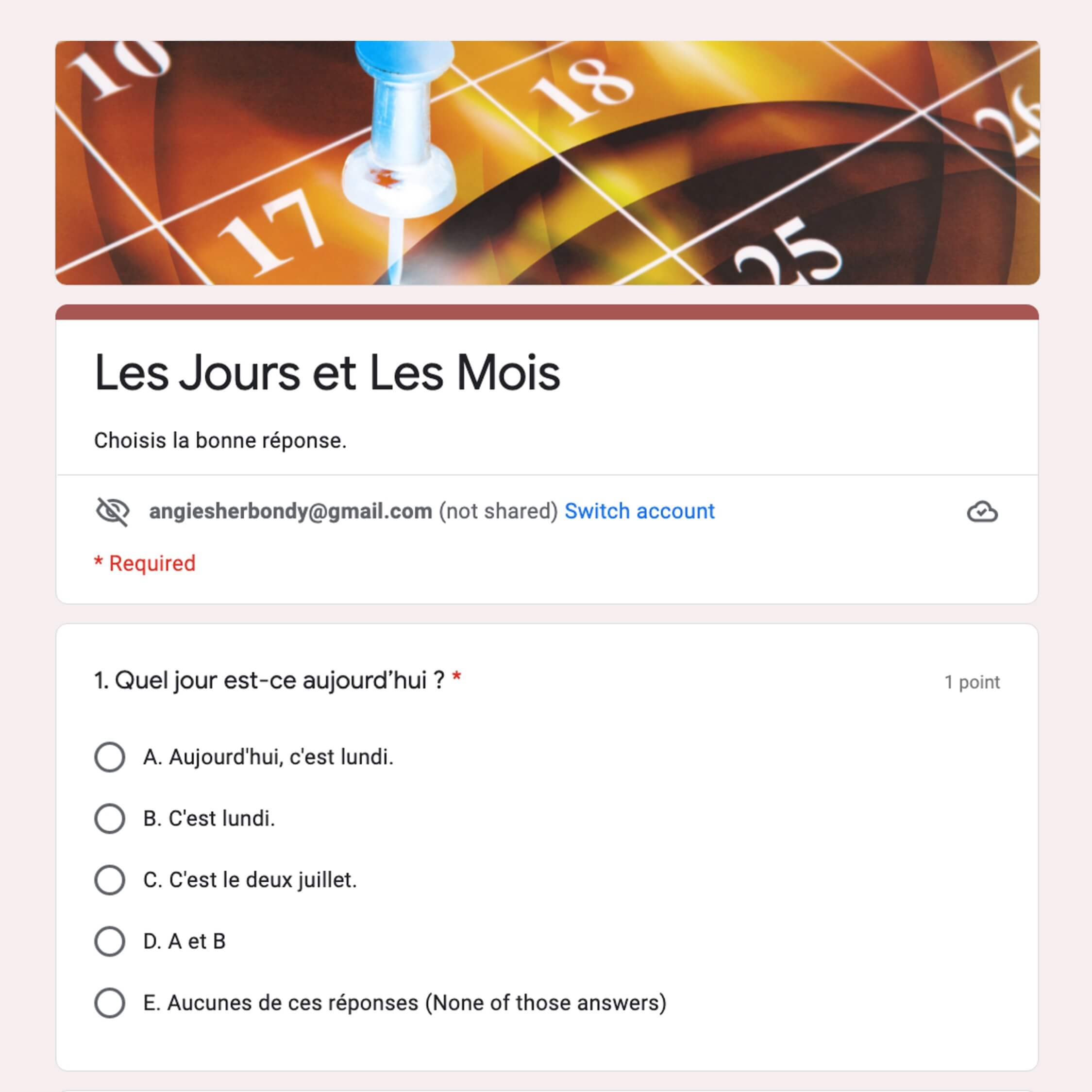 French Days and Months Les Jours et mois digital & Printable Tests ...