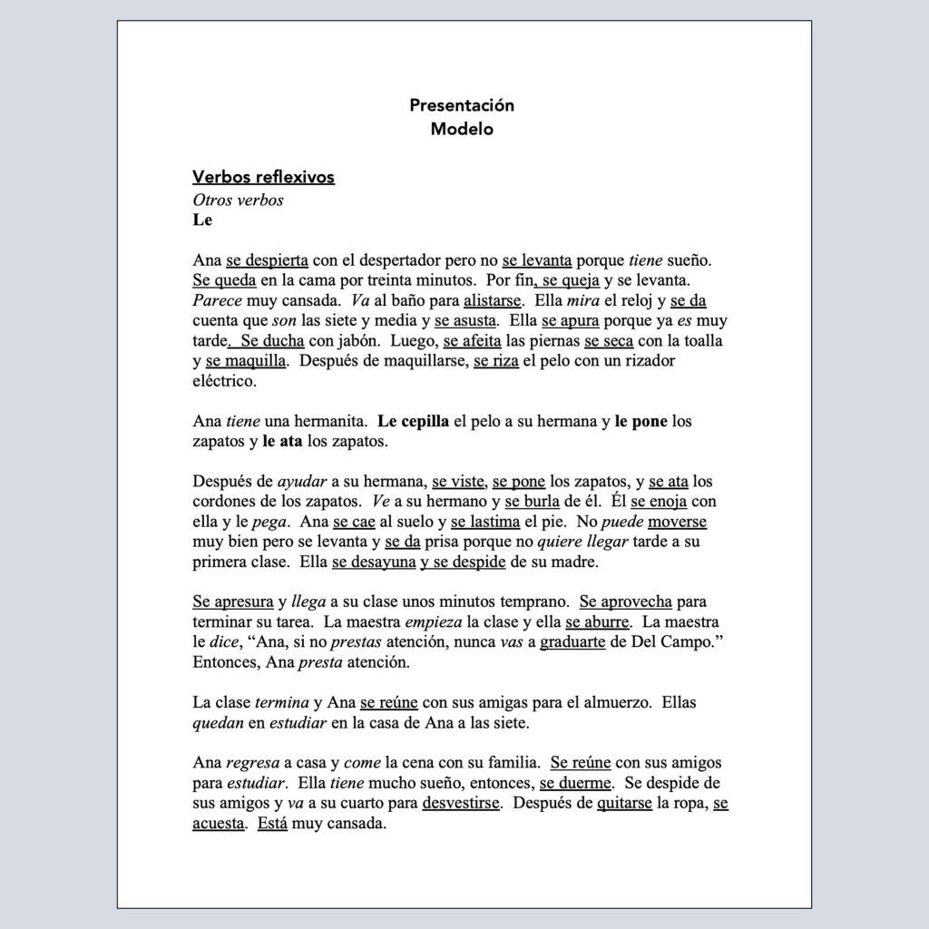 Spanish Reflexive Verbs Daily Routine Group Project Presentation - Best ...
