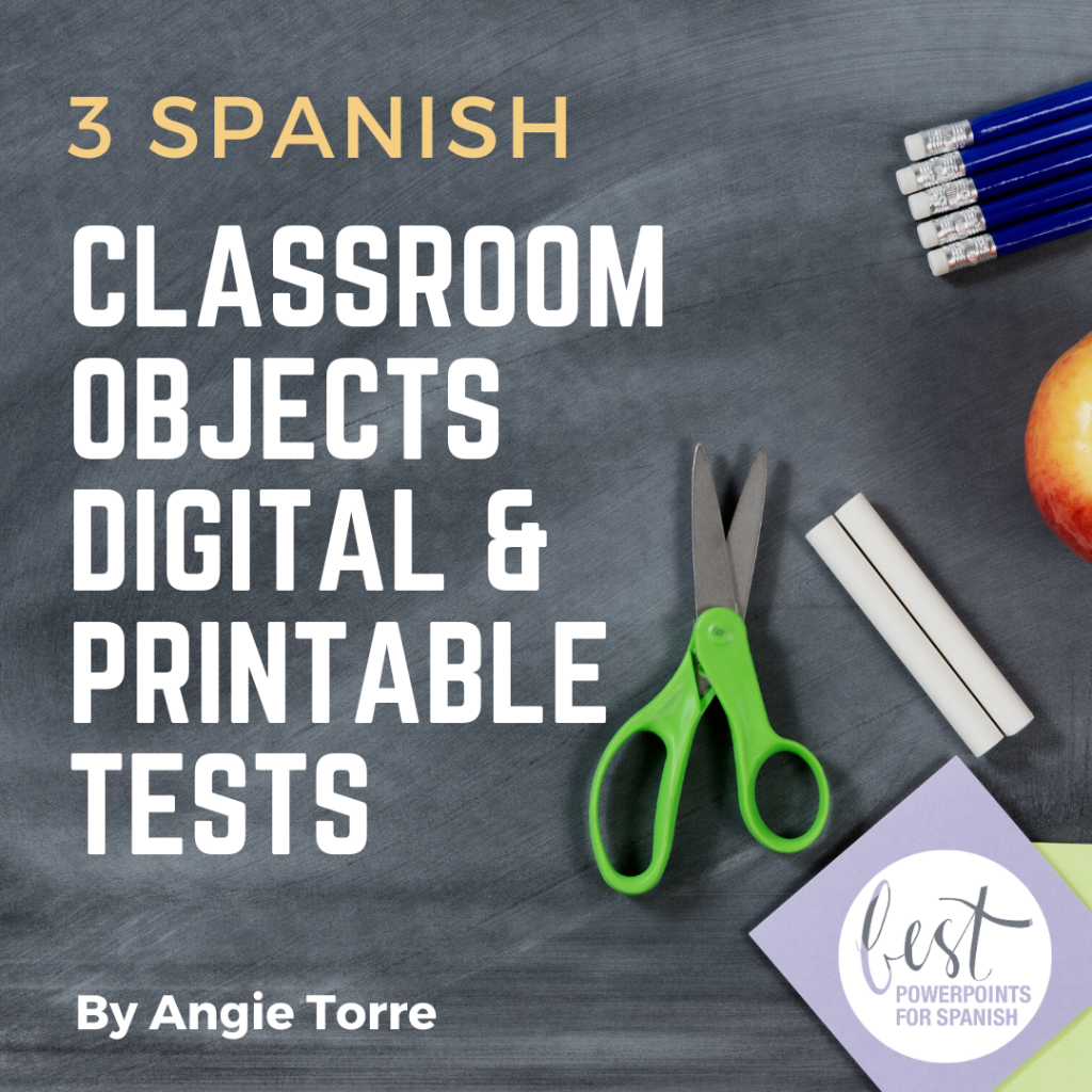Spanish Classroom Objects Activities, Tests, Quizzes Digital and ...