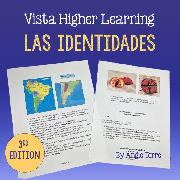 AP Spanish Vocabulary Las identidades personales y públicas VHL 3rd ...