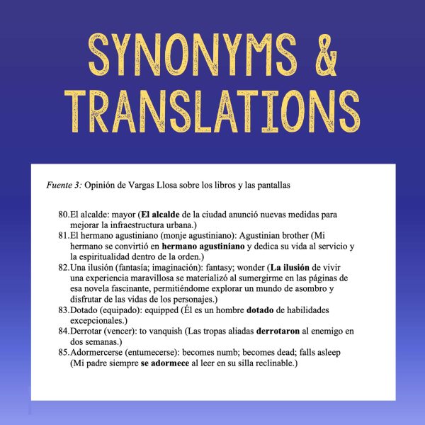 AP Spanish Vocabulary La belleza y la estética Vista Higher Learning ...