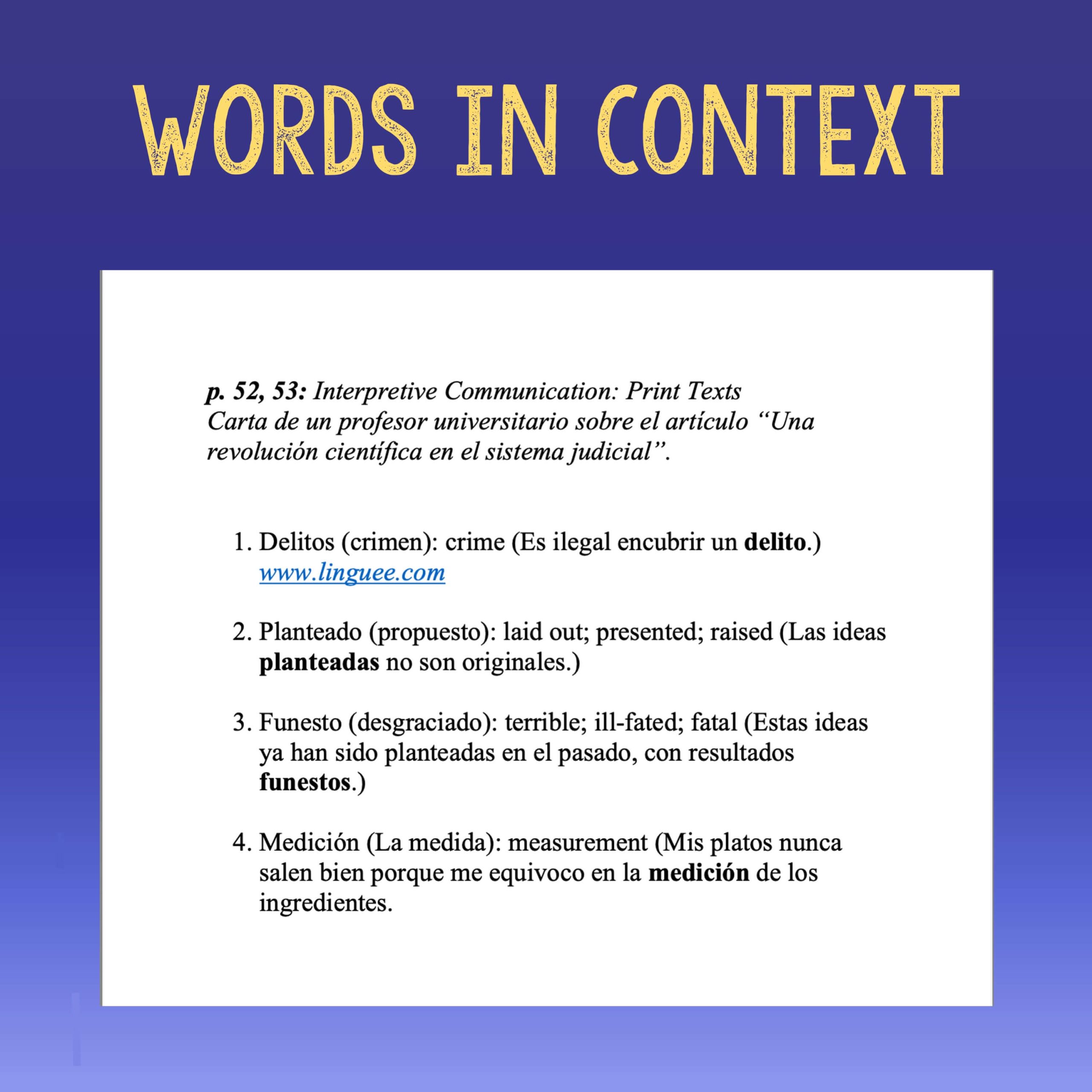 AP Spanish La ciencia y la tecnología Vocabulary for Vista Higher ...