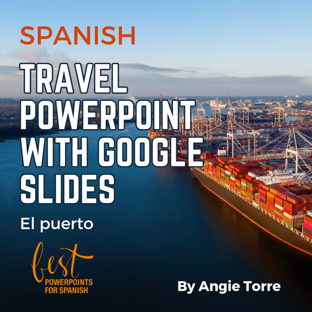 Spanish Travel Vocabulary PowerPoint and Google Slides Vacation Words ...