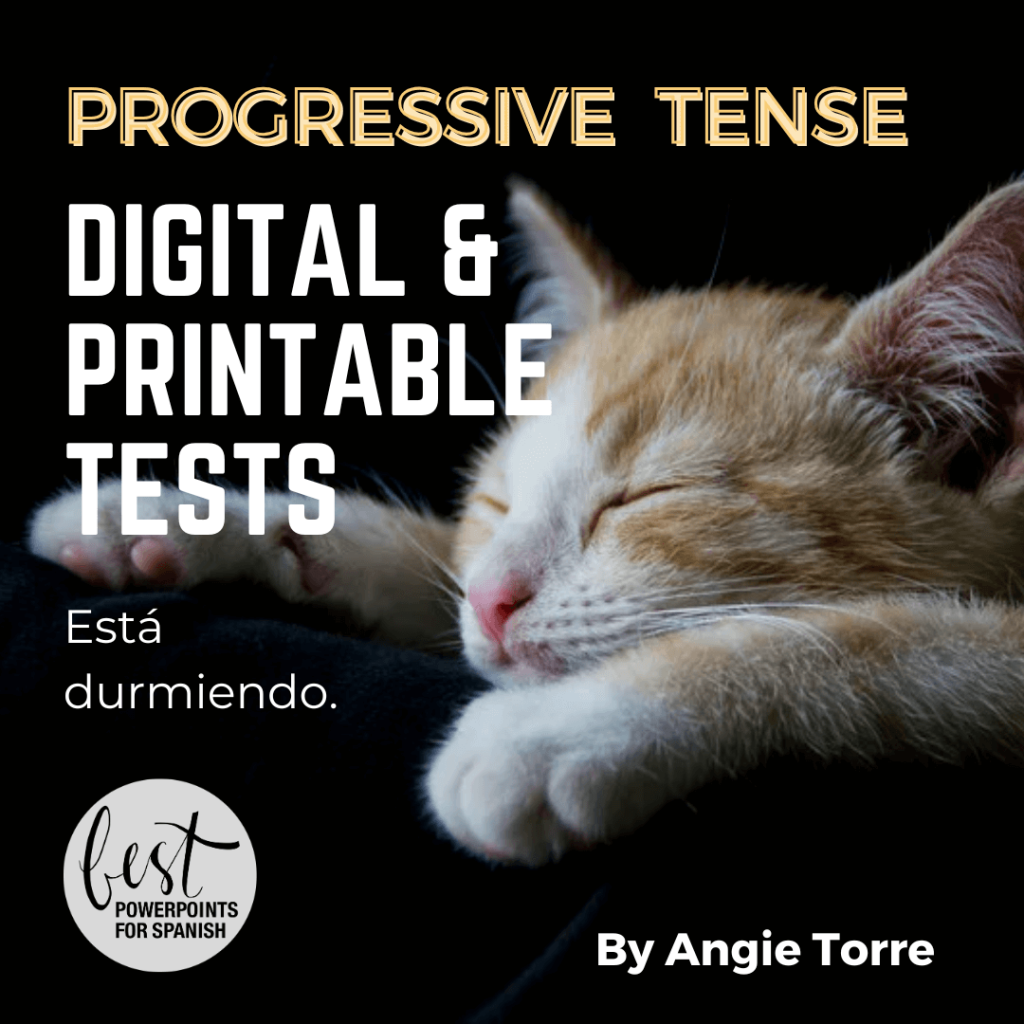 Spanish Progressive Present Tense Digital and Printable Activities ...