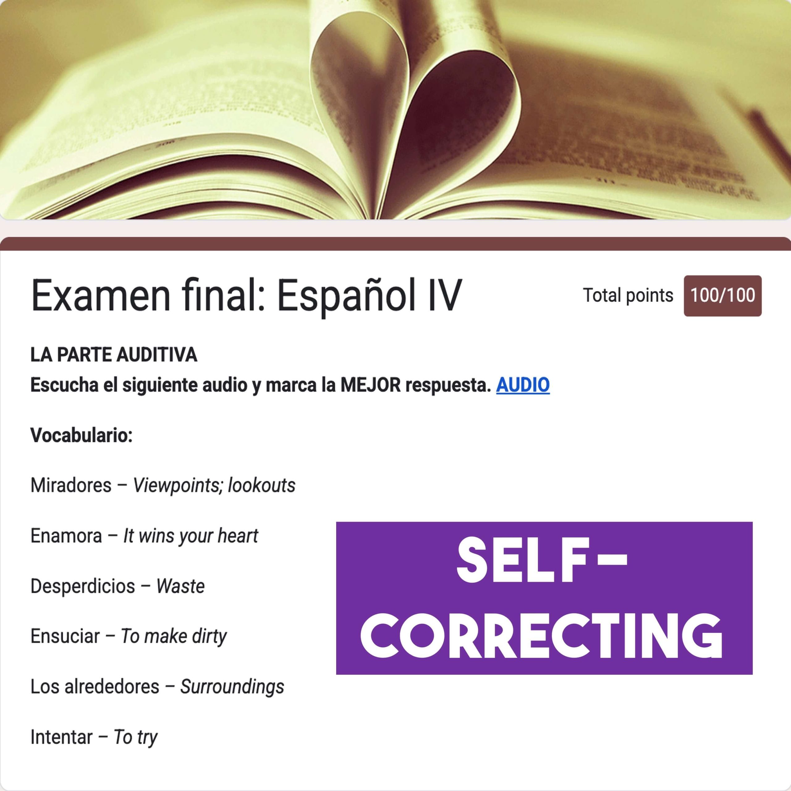 Spanish 4 Final Exam Editable Google Forms and Printable End of Year ...