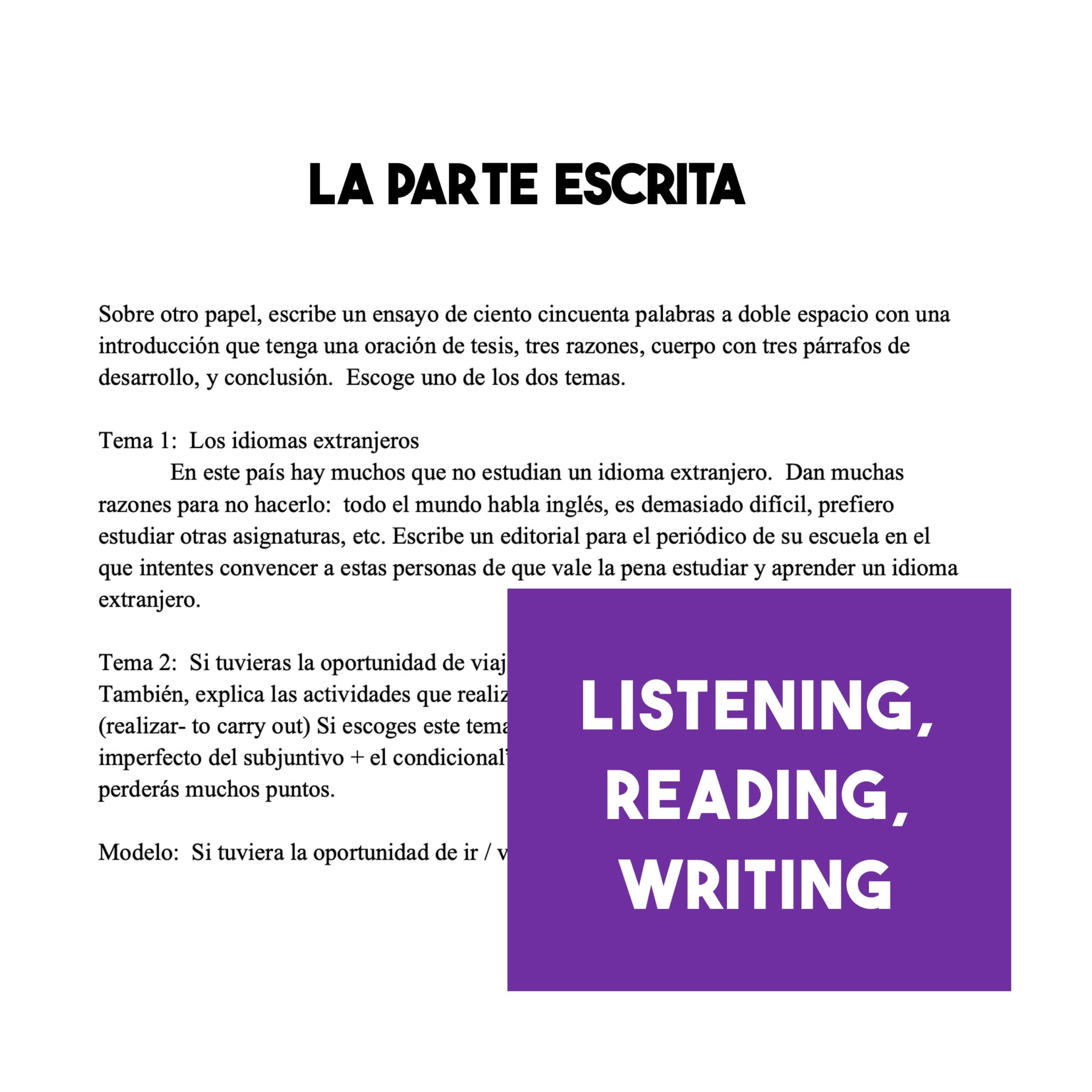 Spanish 4 Final Exam Editable Google Forms and Printable End of Year ...