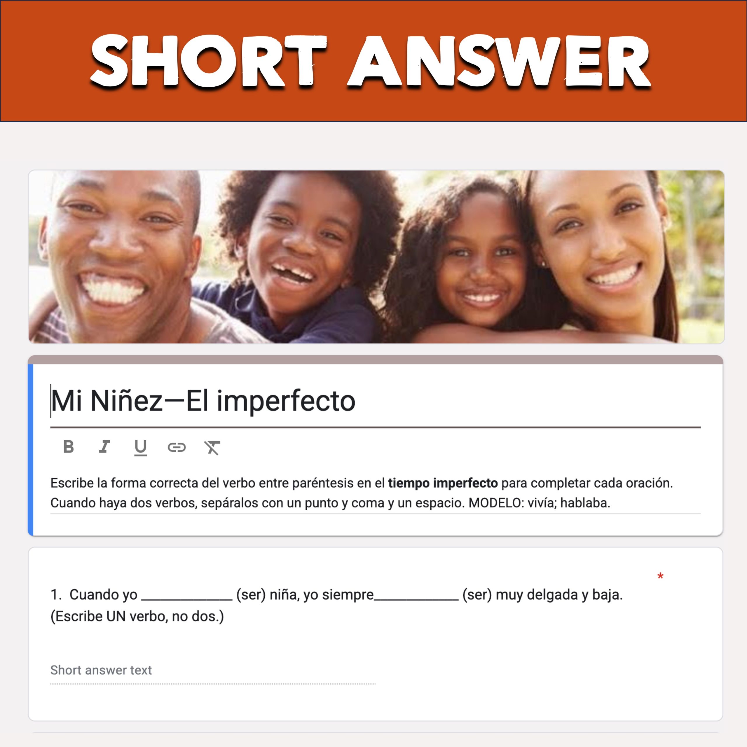 El preterito el imperfecto Preterite vs Imperfect Spanish Google Forms ...